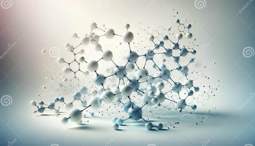Complex Molecular Structure with Interconnected Spheres and Bonds ...