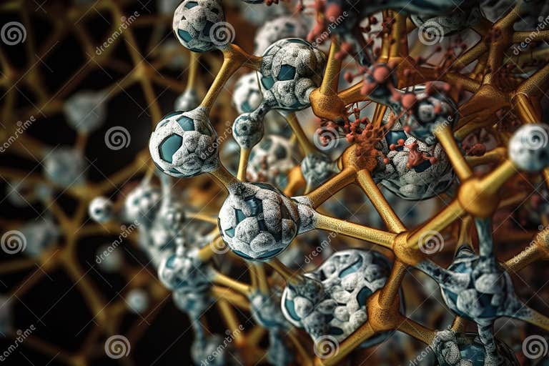 Complex Molecular Structure, with Intricate Details and Patterns ...