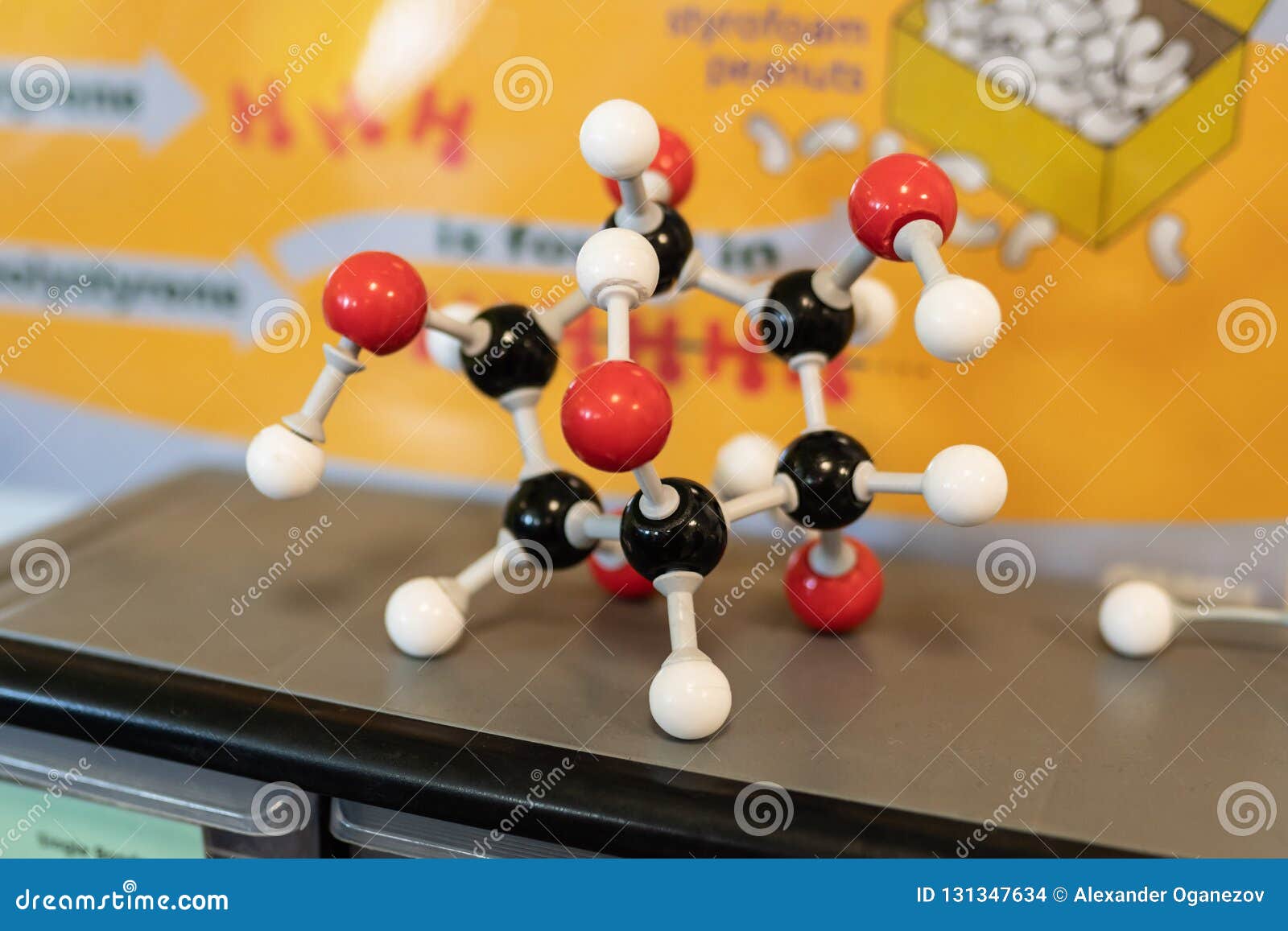Complex Molecule Model Made of Plastic Stock Photo - Image of learn ...