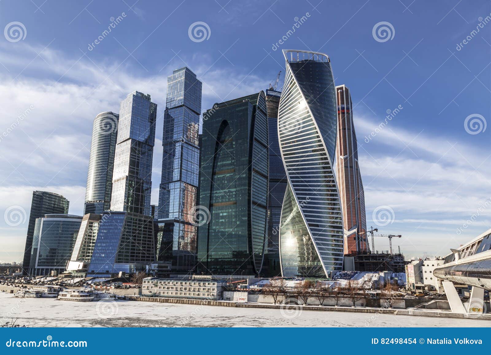 The Complex Moscow-city, Moscow Editorial Stock Image - Image of ...
