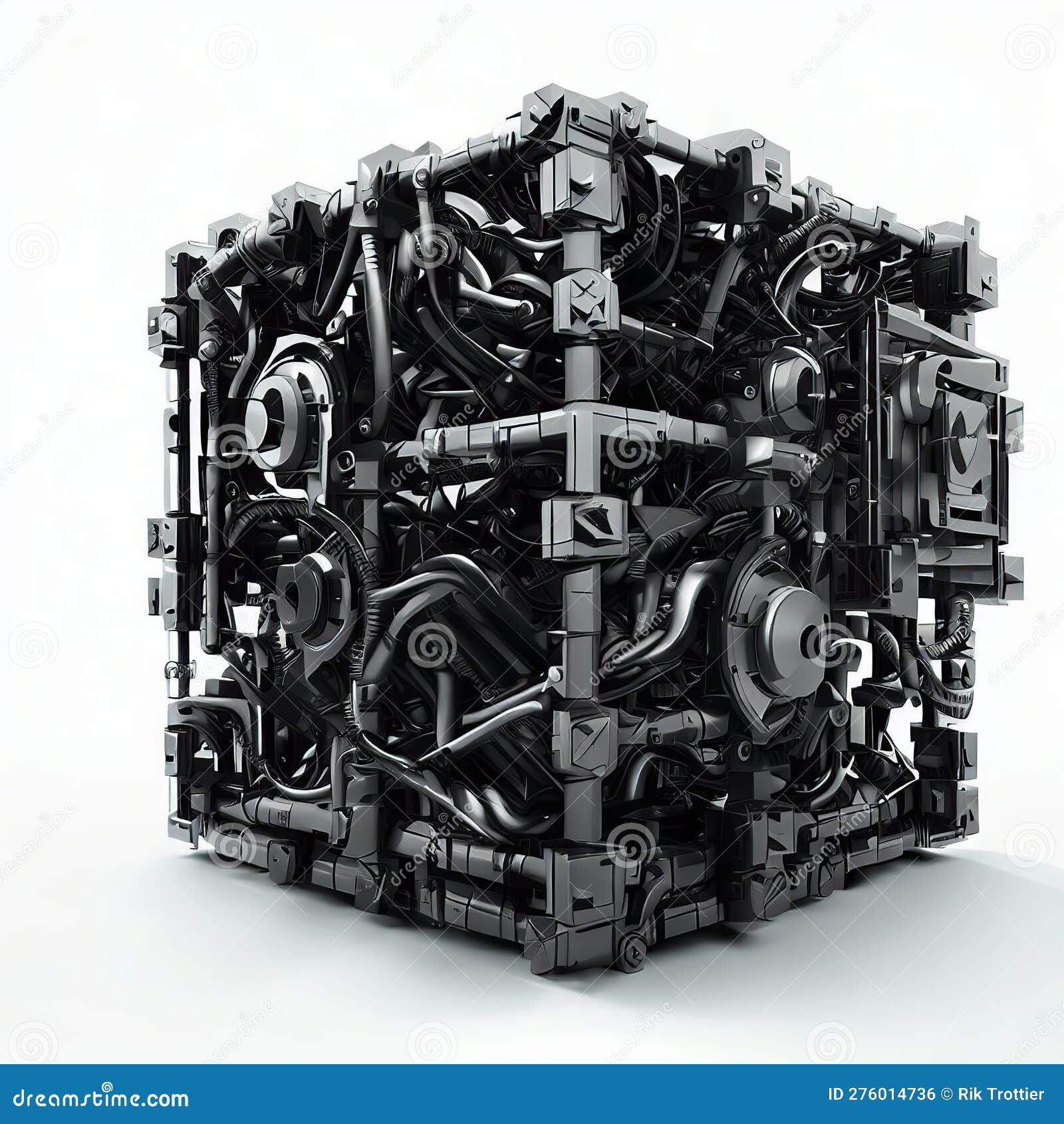 Complex mystery machine stock illustration. Illustration of plastic ...