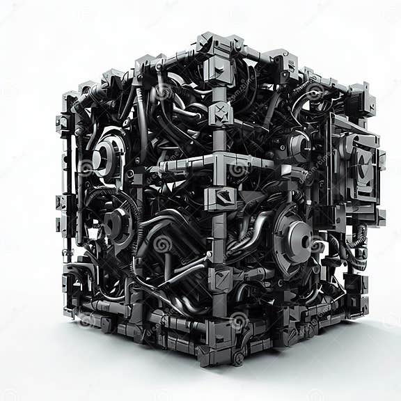 Complex mystery machine stock illustration. Illustration of plastic ...