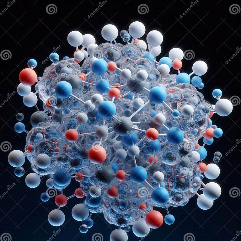 A Complex Network of Colorful Spheres and Connections, Resembling a ...