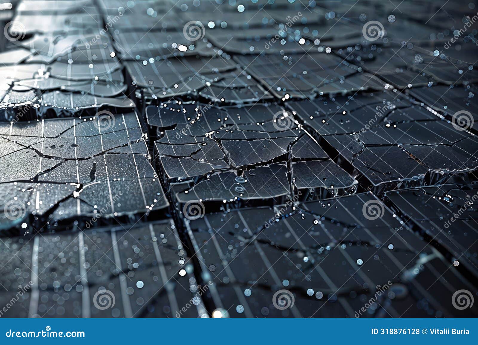 Fragile Technology: Cracked Solar Panel Reveals Delicate Balance of ...