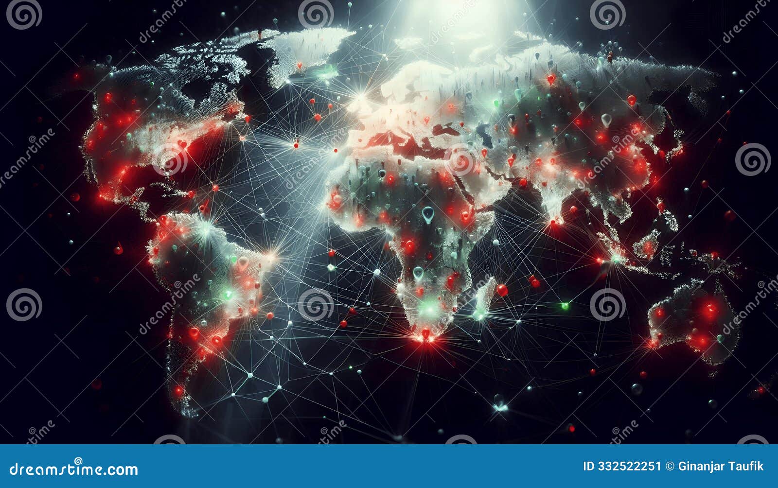 A Complex Network of Data Points Stock Illustration - Illustration of ...