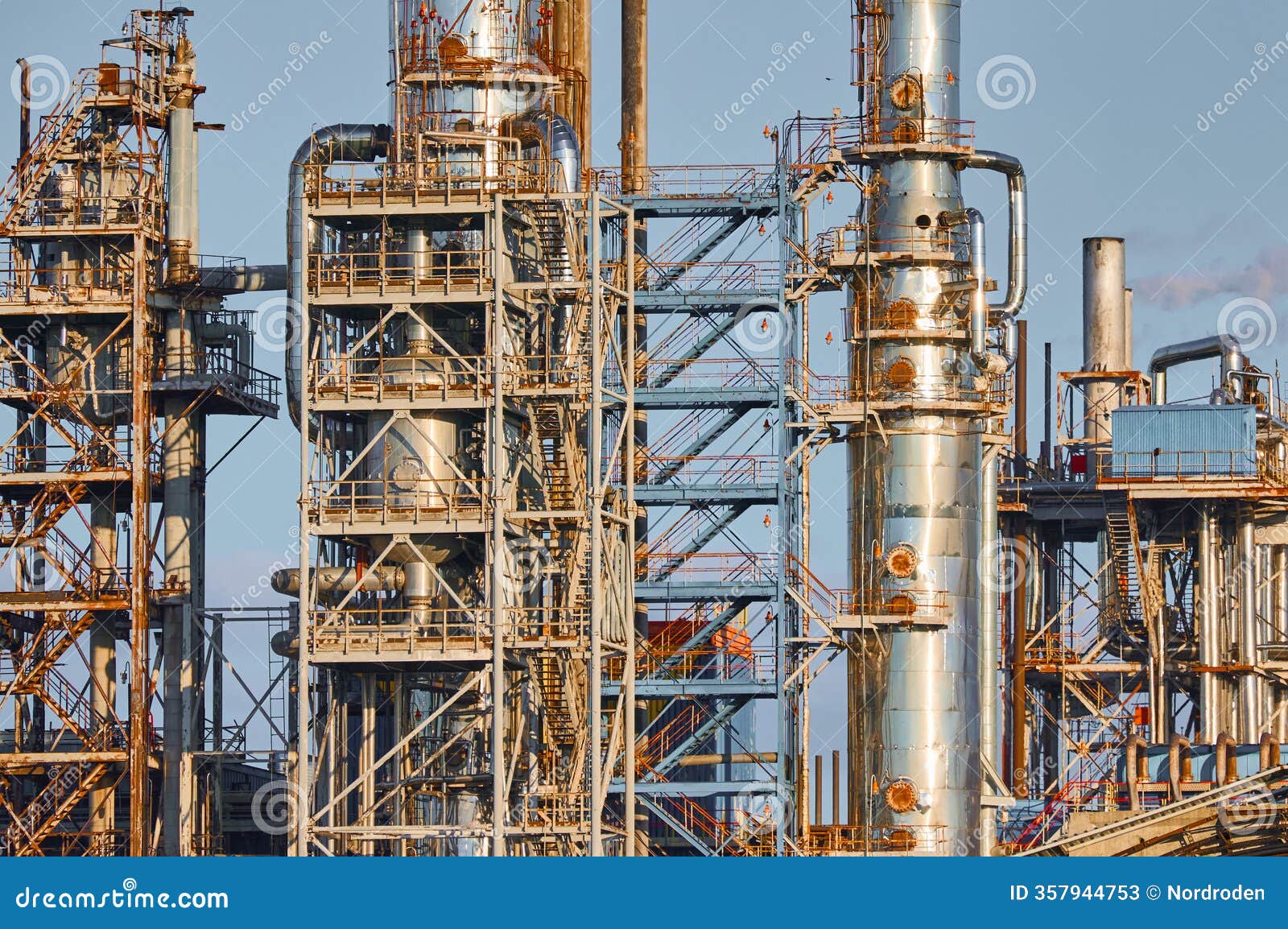 Industrial Distillation Column and Chemical Plant Structure Showcasing ...