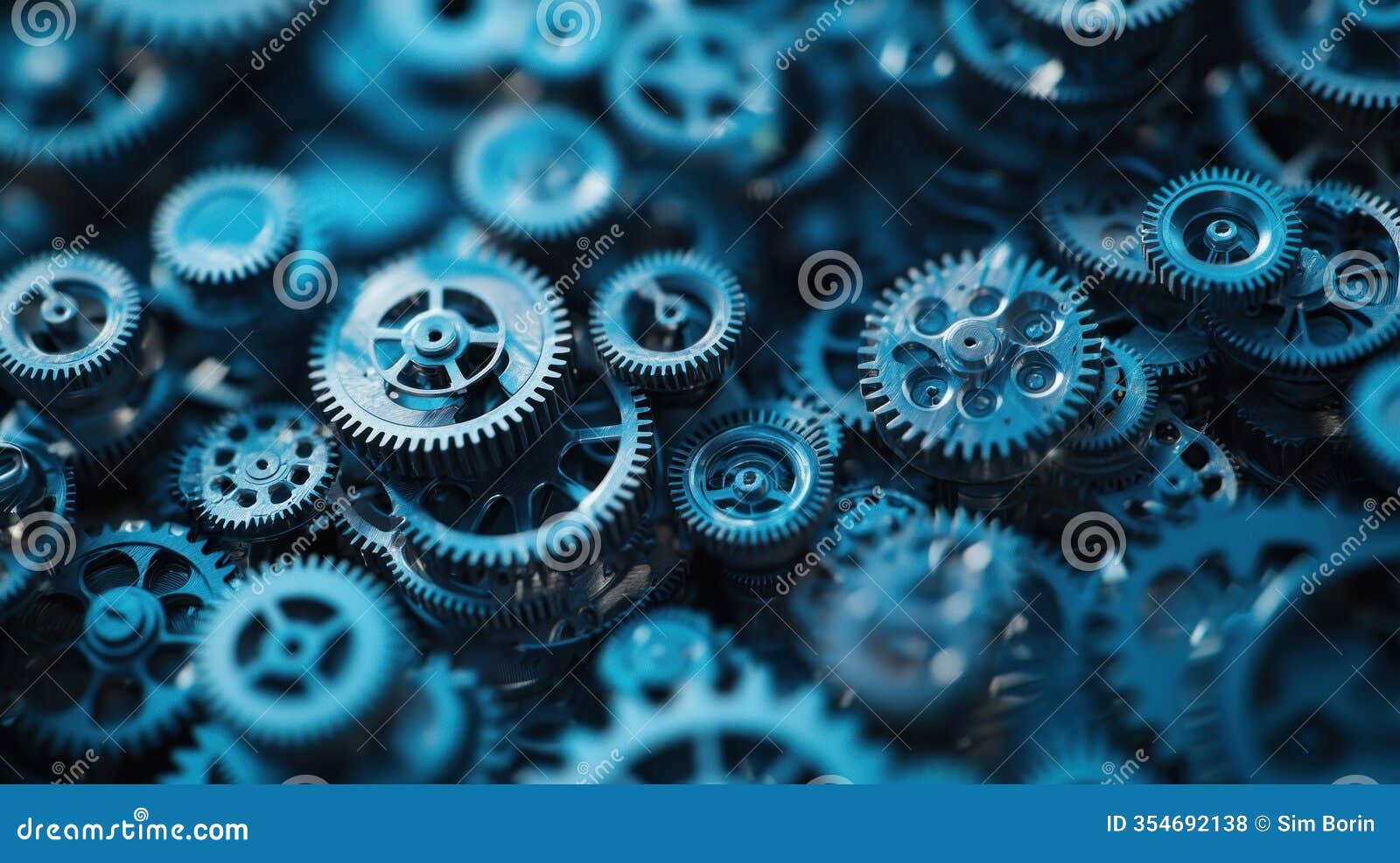 A Complex Network of Gears and Cogs Working Together, Illustrating ...