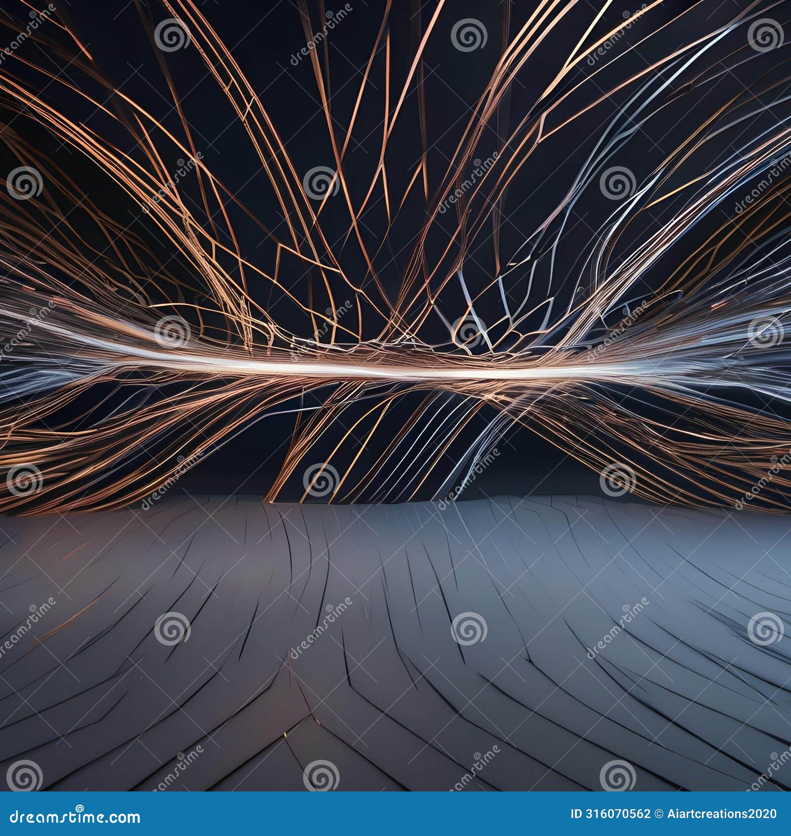 A Complex Network of Lines and Shapes Pulsating with Movement and ...