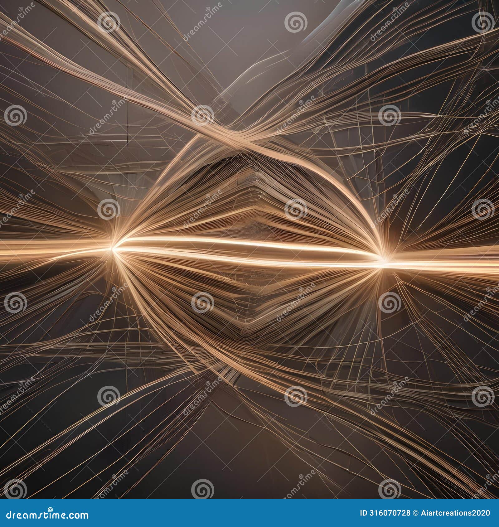 A Complex Network of Lines and Shapes Pulsating with Movement and ...