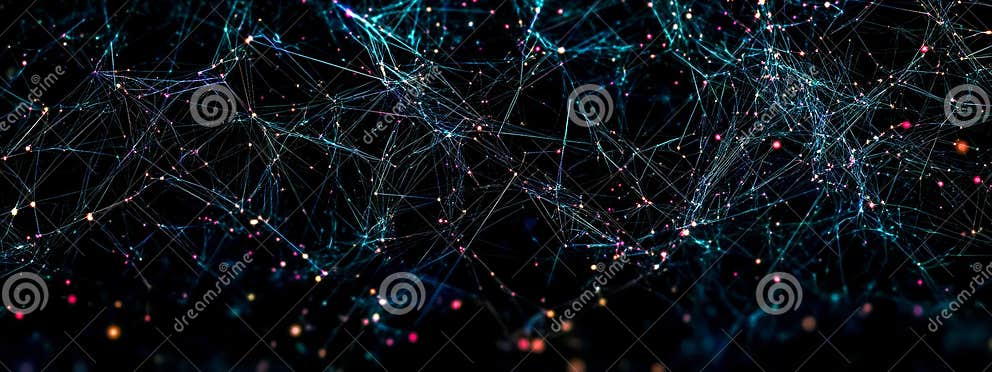 Complex Network of Nodes and Connections Representing Data Flow Stock Photo - Image of ...