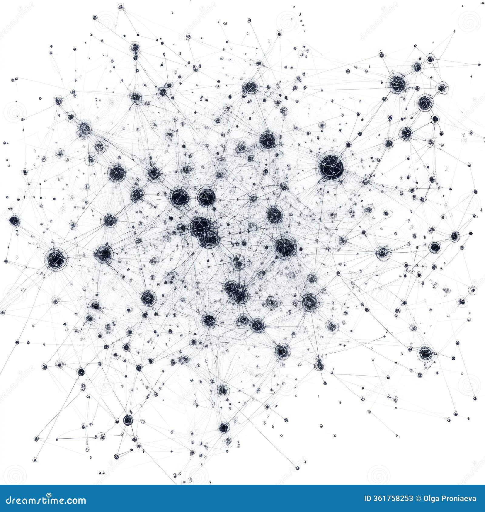 Complex Network Visualization of Interconnected Nodes and Links in ...