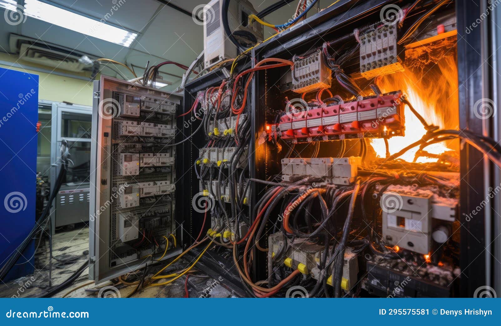 A Complex Network of Wires Connecting Components in a Massive Machine ...