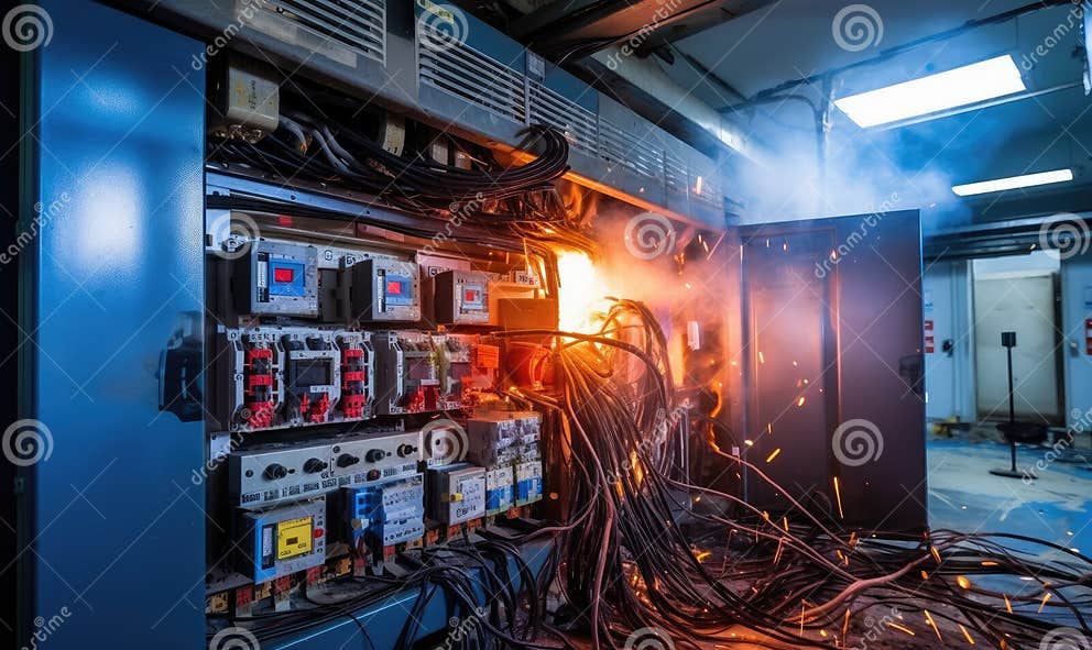 A Complex Network of Wiring and Components Stock Illustration ...