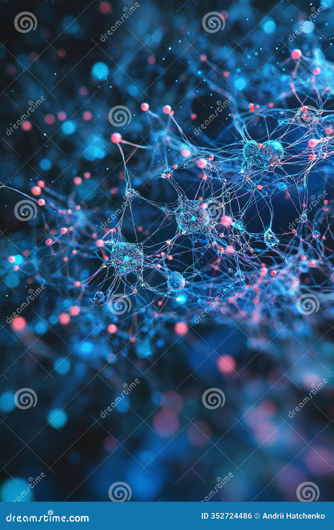 Complex Neural Network Grid Visualization Featuring Millions of ...