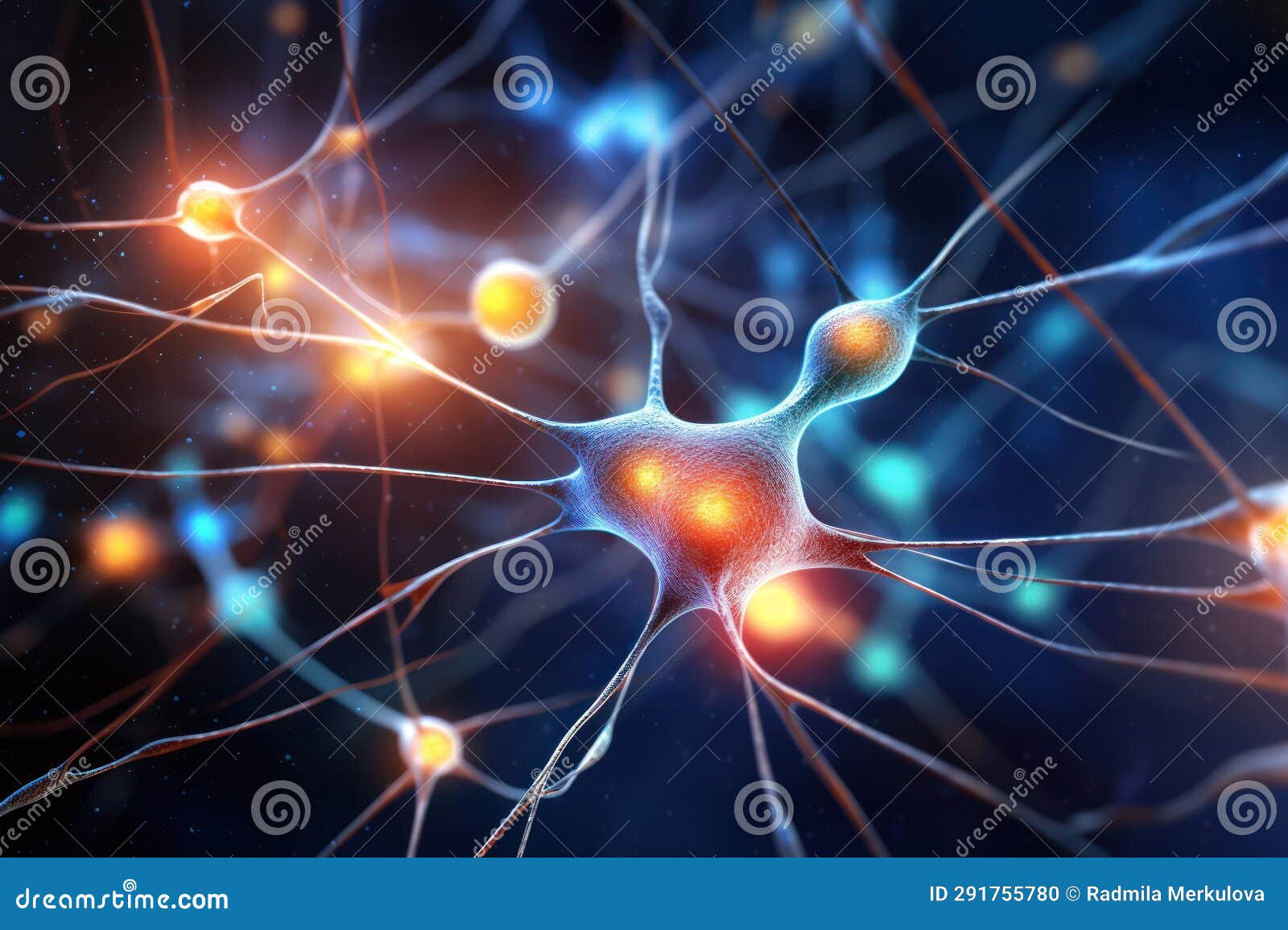 Complex Neuron Interactions, Scientific Visualization Stock ...
