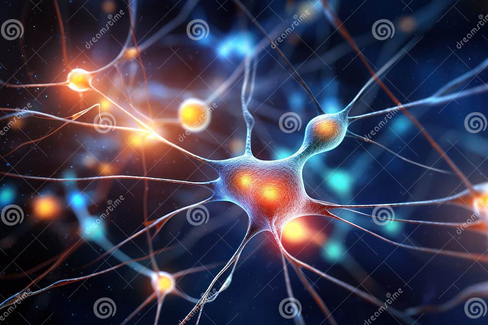 Complex Neuron Interactions, Scientific Visualization Stock ...