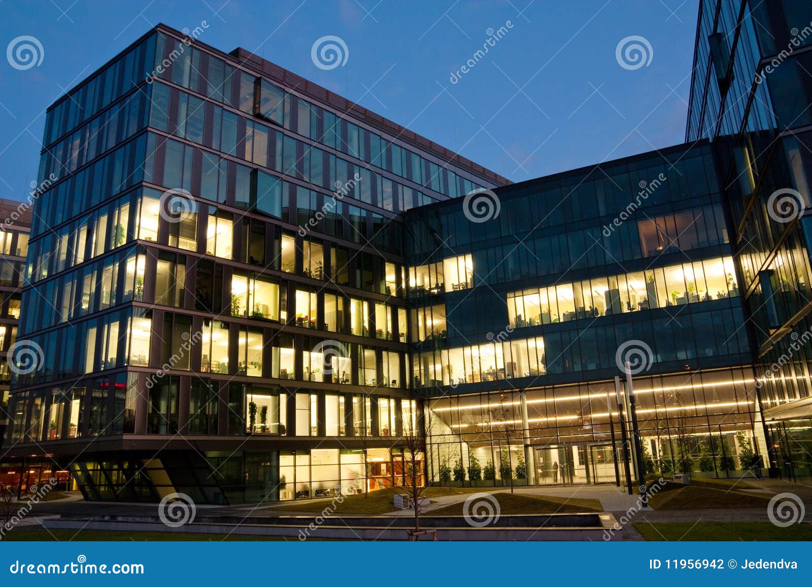 Complex of Office Buildings Stock Photo - Image of reflections, urban ...