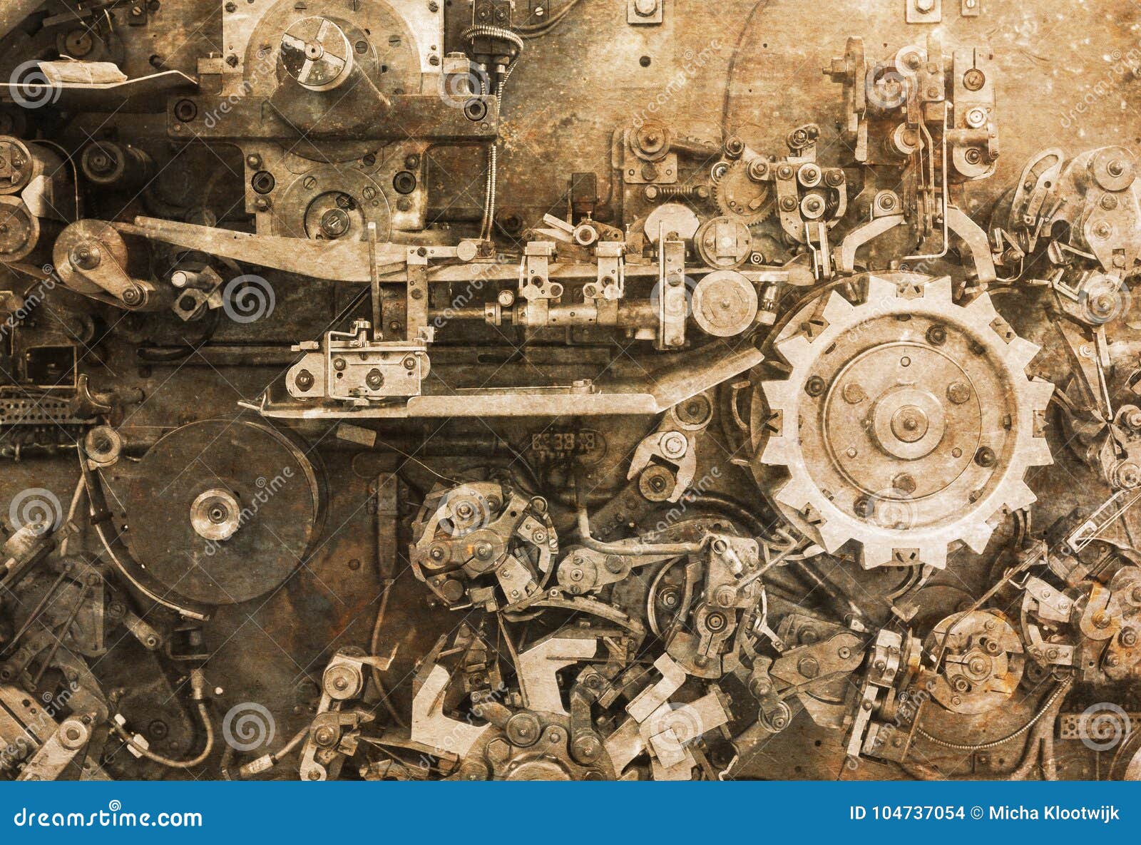 Complex Old Machine for Packing Teabags Stock Photo - Image of ...