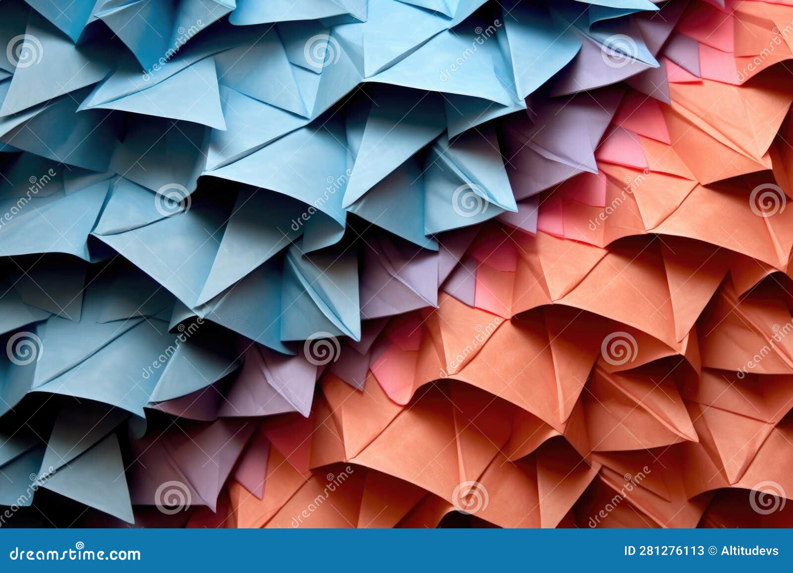 Complex Origami Tessellation Patterns and Structures Stock Illustration ...