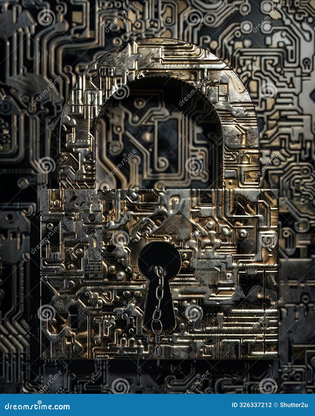 A Complex Password Puzzle Lock Illustrating the Importance of Strong ...