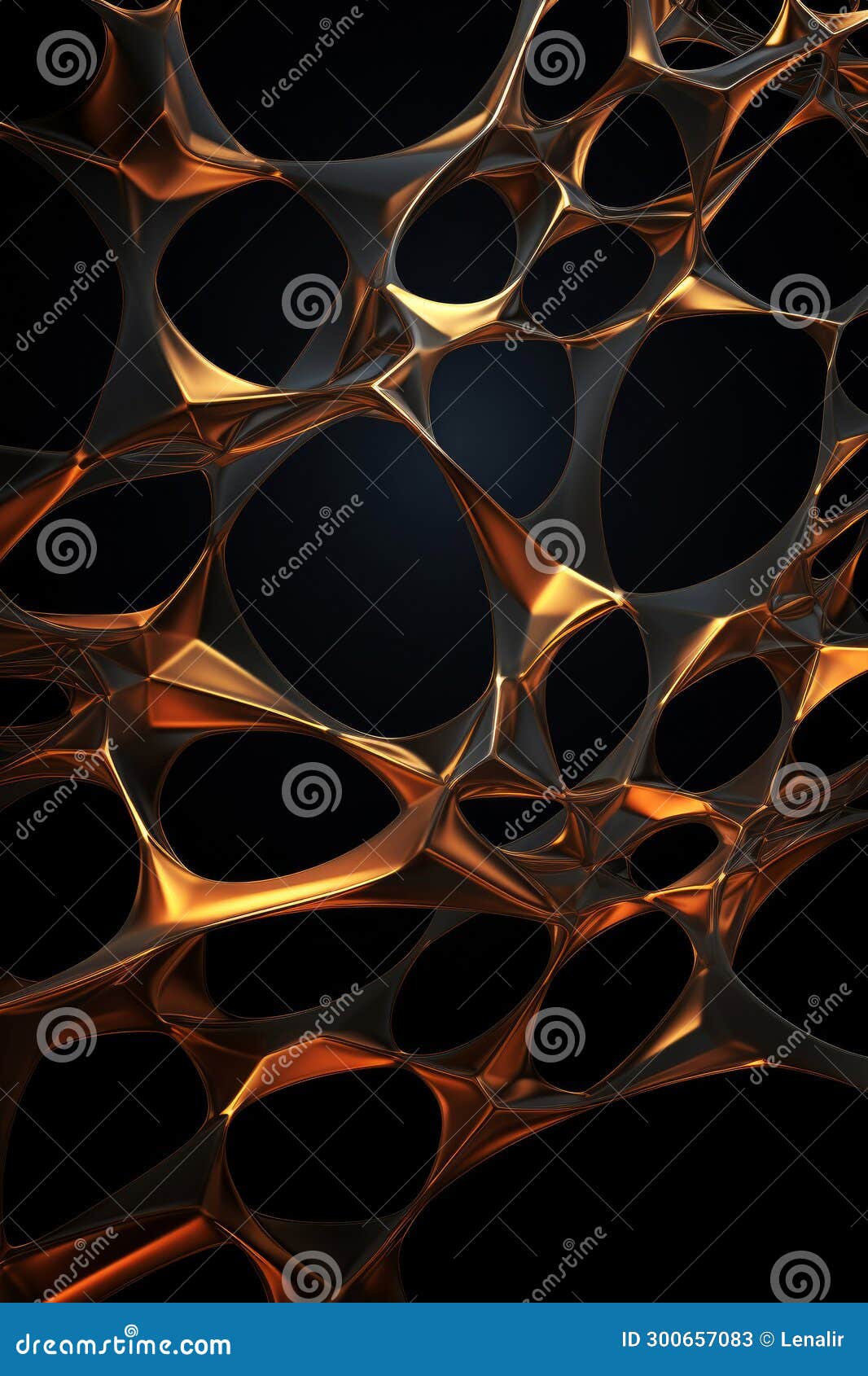 Complex of Polymer Structure with Gold Substance Stock Image - Image of ...