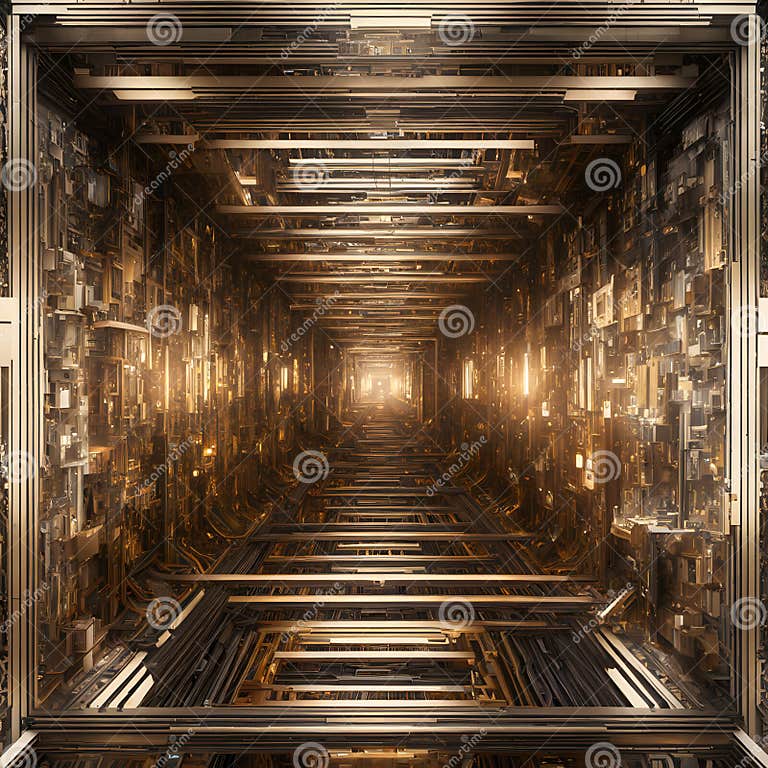 A Complex Quantum Computing System. Stock Illustration - Illustration ...