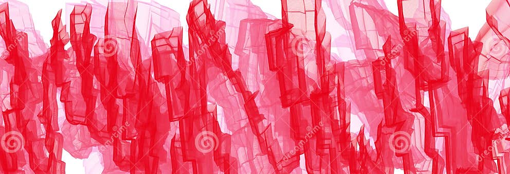 Complex Red Abstraction on a White Background. Art Texture Stock Vector ...