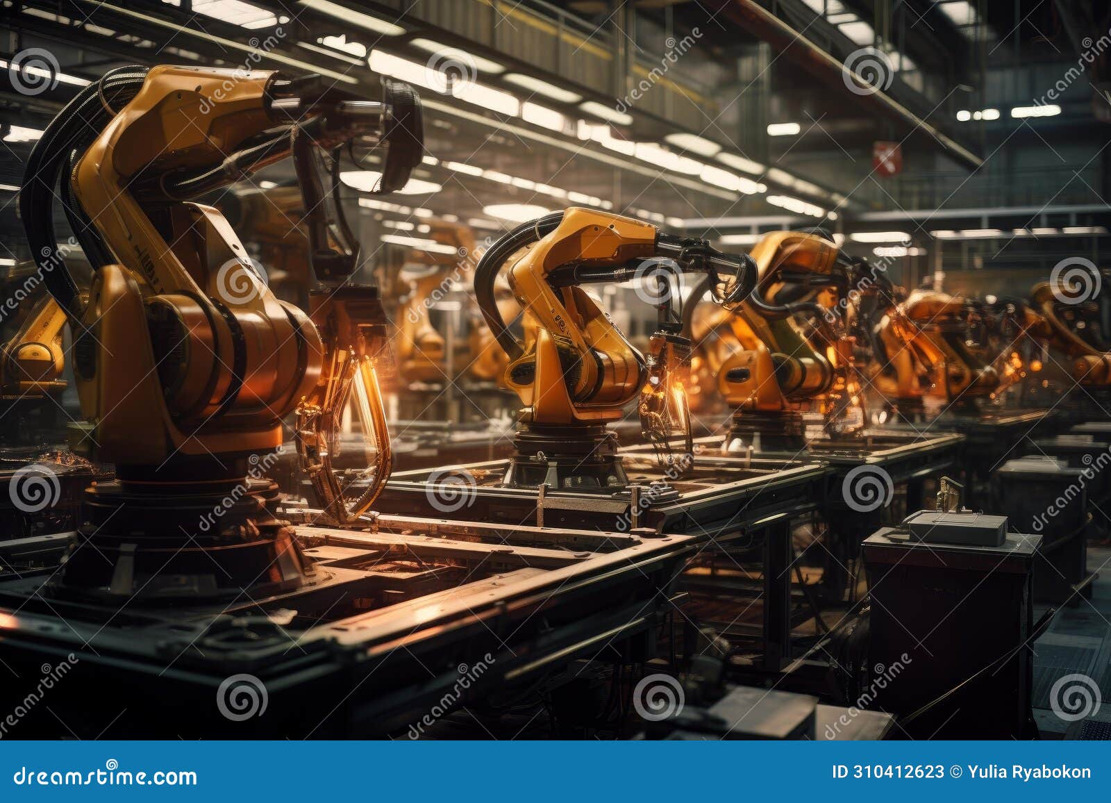 Complex Robotic Arm Production. Generate Ai Stock Image - Image of ...