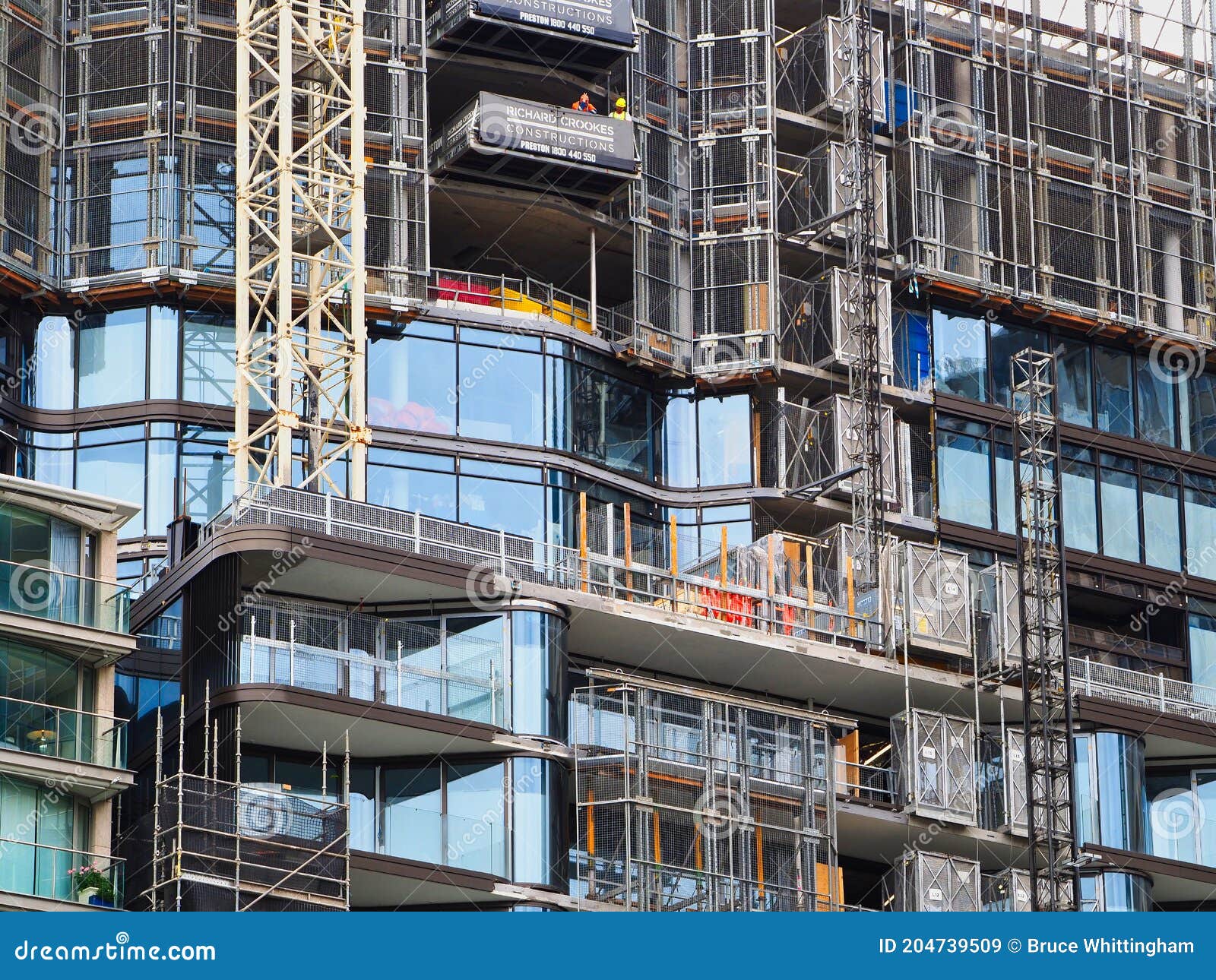Complex Detail of High Rise Construction Site Editorial Stock Image ...