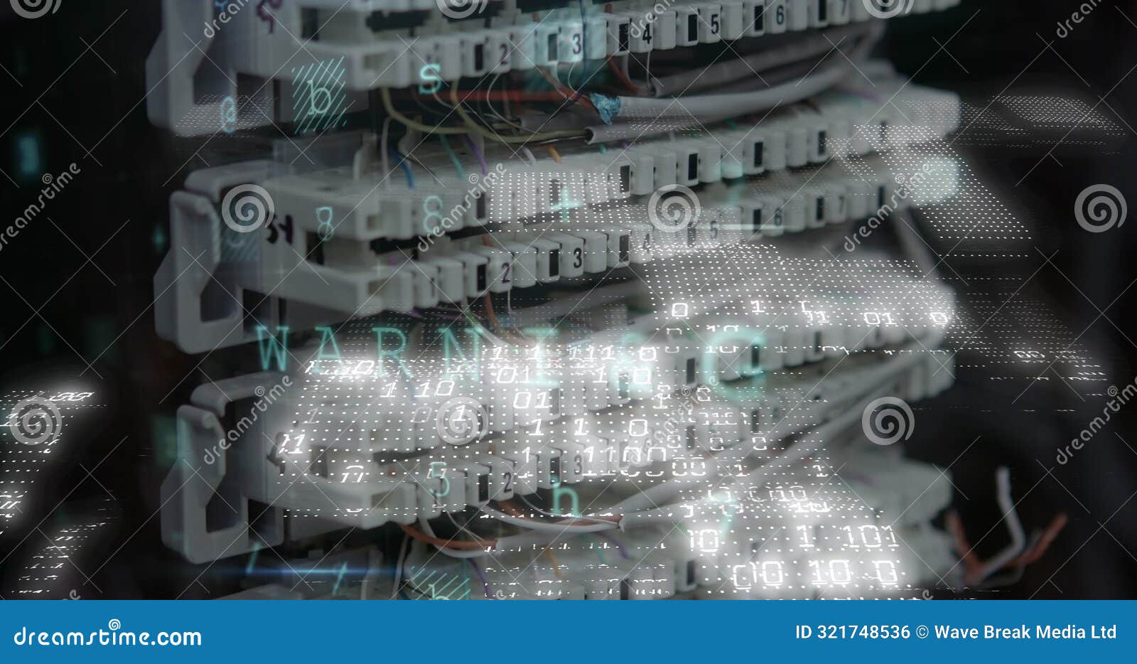Complex Server Hardware with Various Cables and Connectors Stock Photo ...
