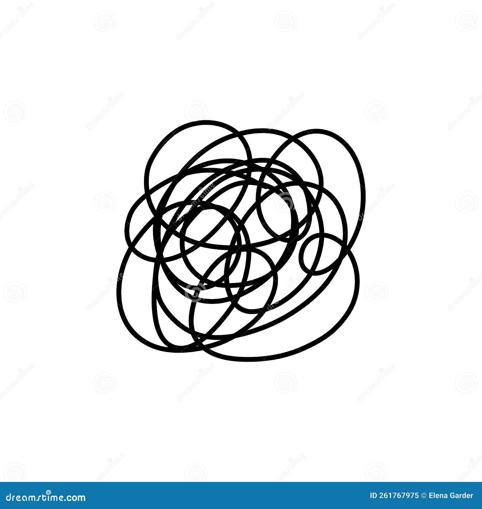 Complex Line. Complicated Way. Messy Ball Concept. Loading Idea Vector ...
