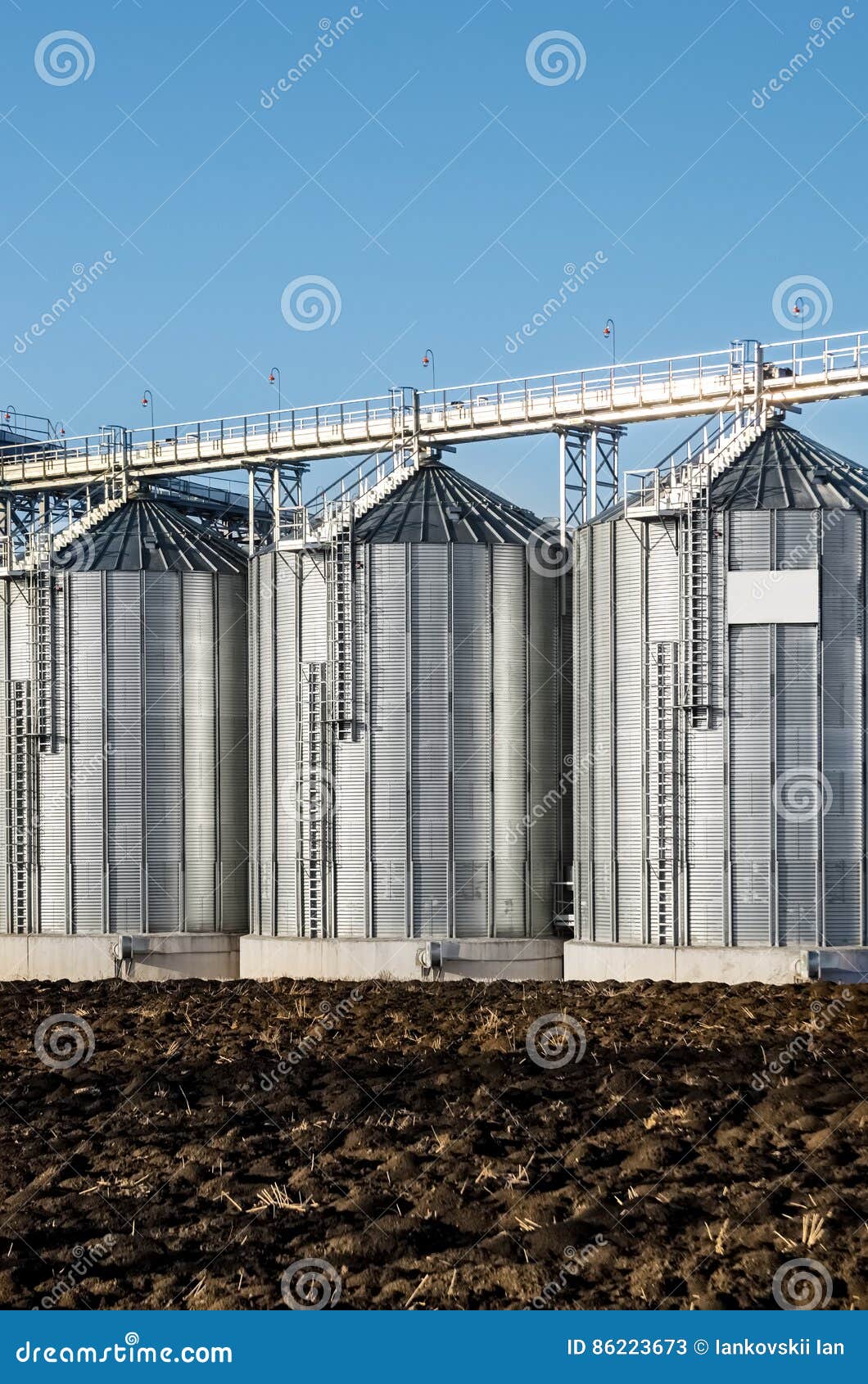 The Complex Silo Installations for the Storage of Grain Standing in the ...