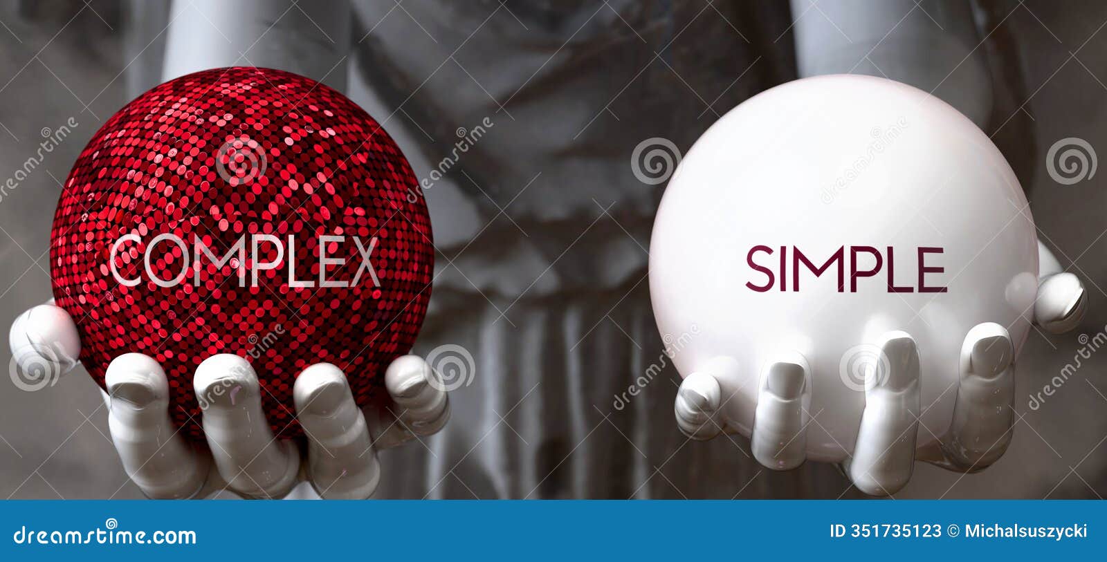 Complex or Simple - Decide between Two Options Stock Illustration ...