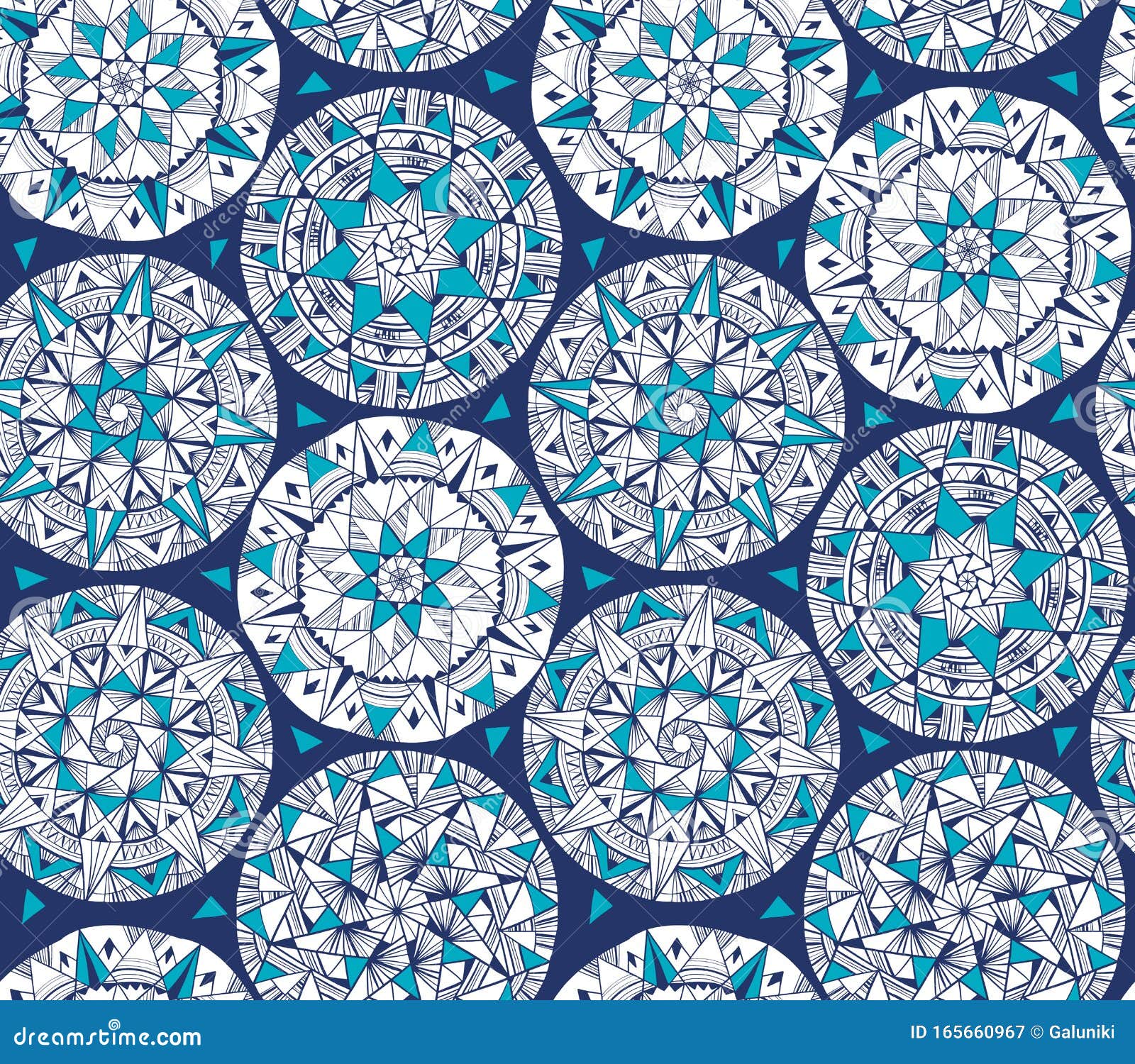 Complex Snowflake Seamless Rapport Stock Vector - Illustration of print ...