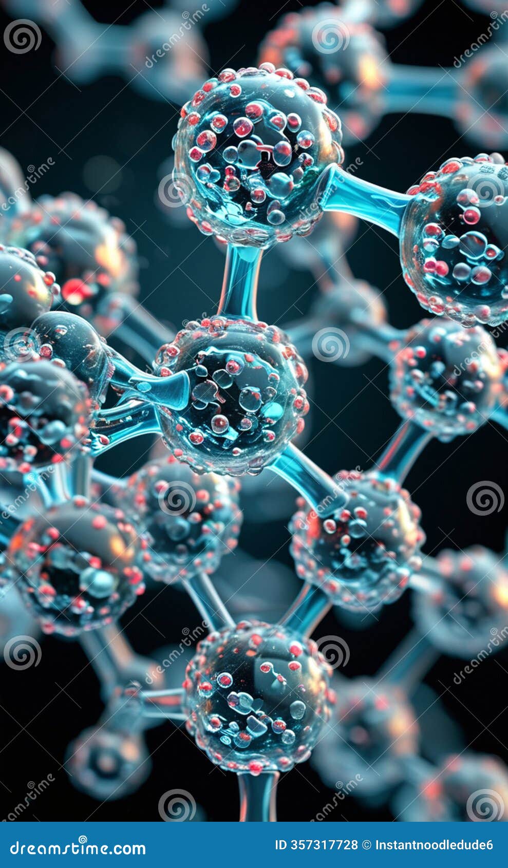 A Molecule with Many Molecules Stock Illustration - Illustration of ...