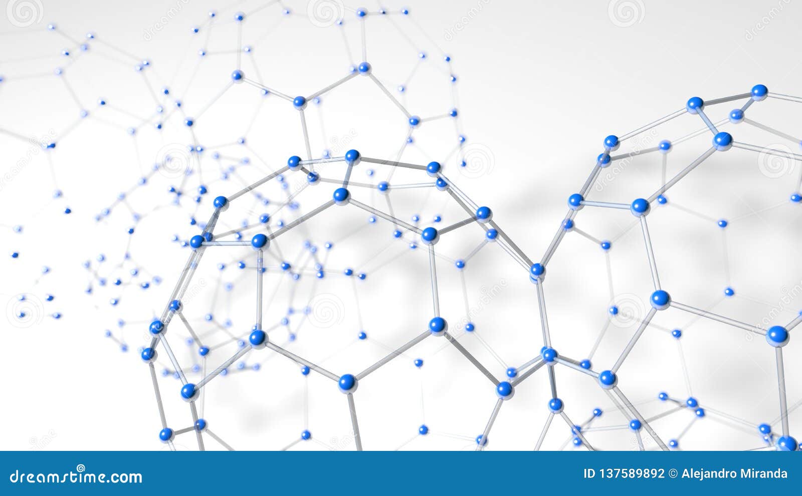 Complex Structure Formed by Tubes and Blue Spheres As Molecules Forming ...