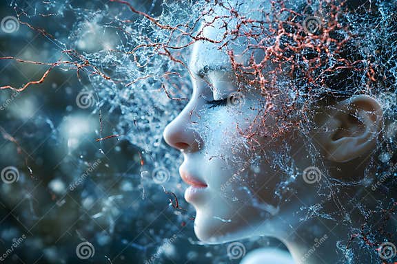 Complex Structure of the Mind with Neuronal Network Stock Illustration ...