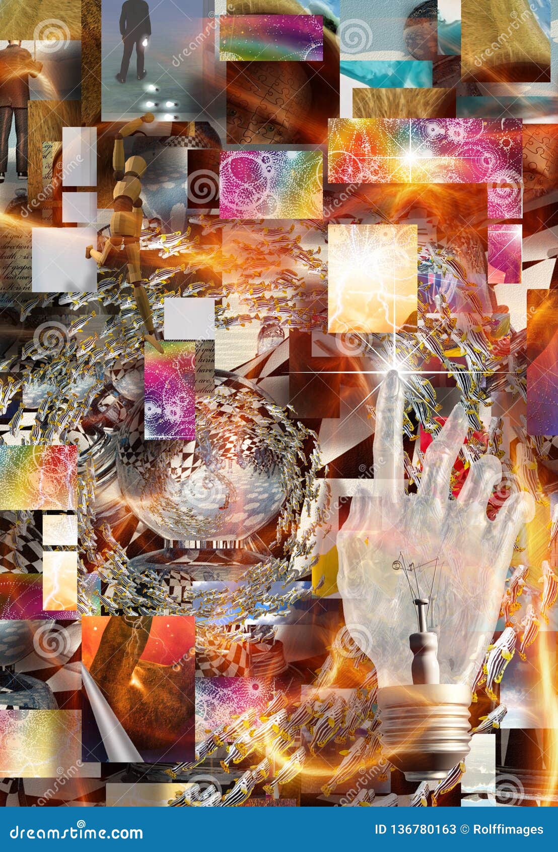 Imagination and dreams stock illustration. Illustration of colorful ...