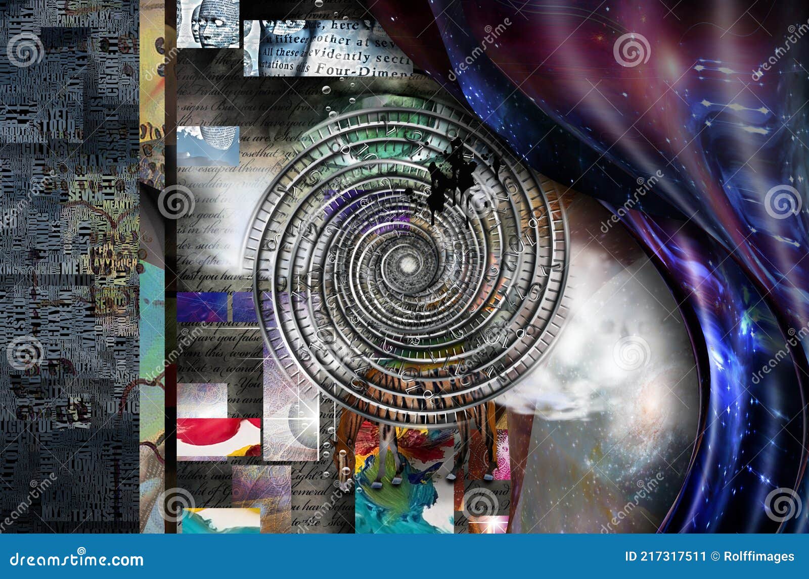 Complex Surreal Composition Stock Illustration - Illustration of vortex ...
