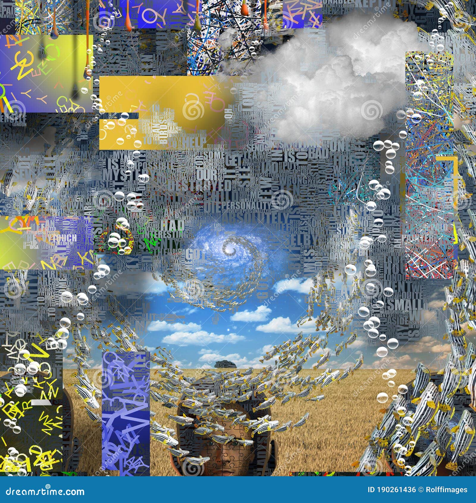 Vortex of life stock illustration. Illustration of painting - 190261436