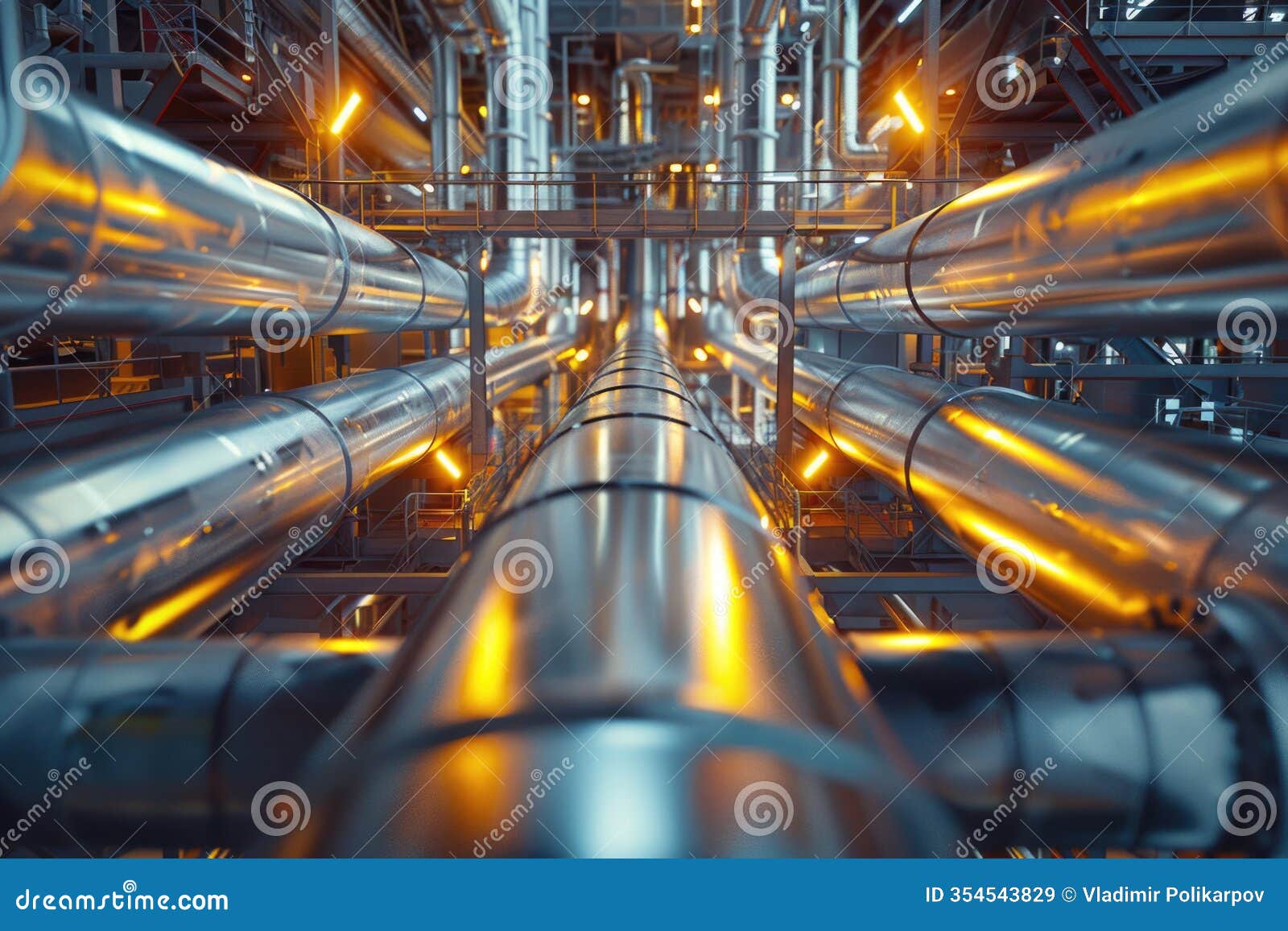 A Complex System of Interconnected Pipes for Industrial Use. Can Be ...