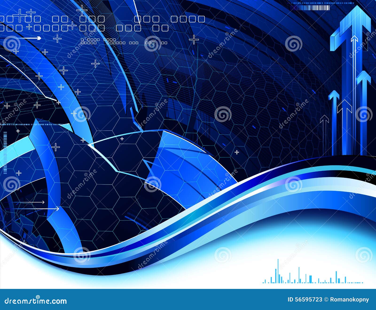 Complex tech background. stock vector. Illustration of design - 56595723