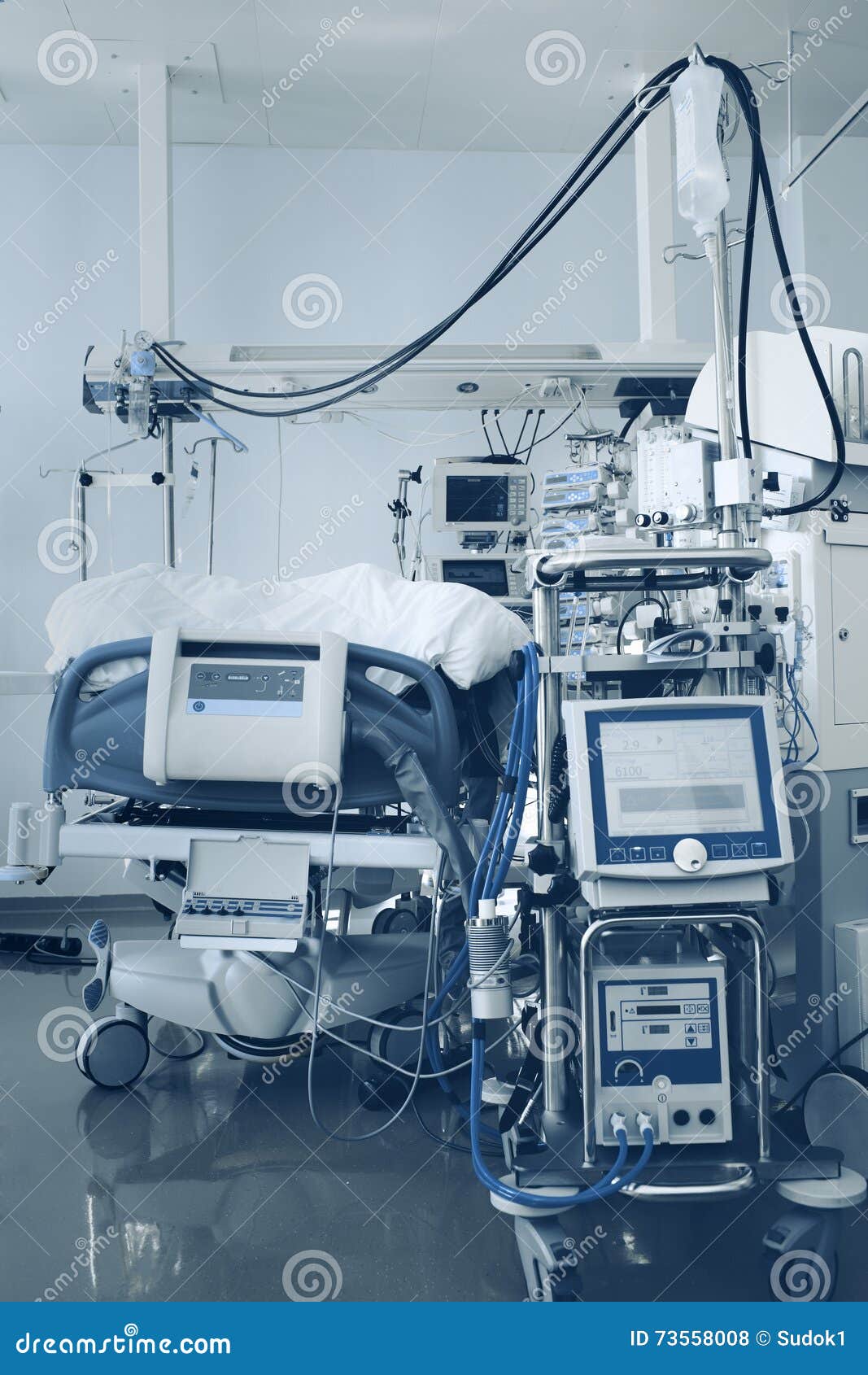 Complex Technical Equipment in the Intensive Care Unit Stock Photo ...