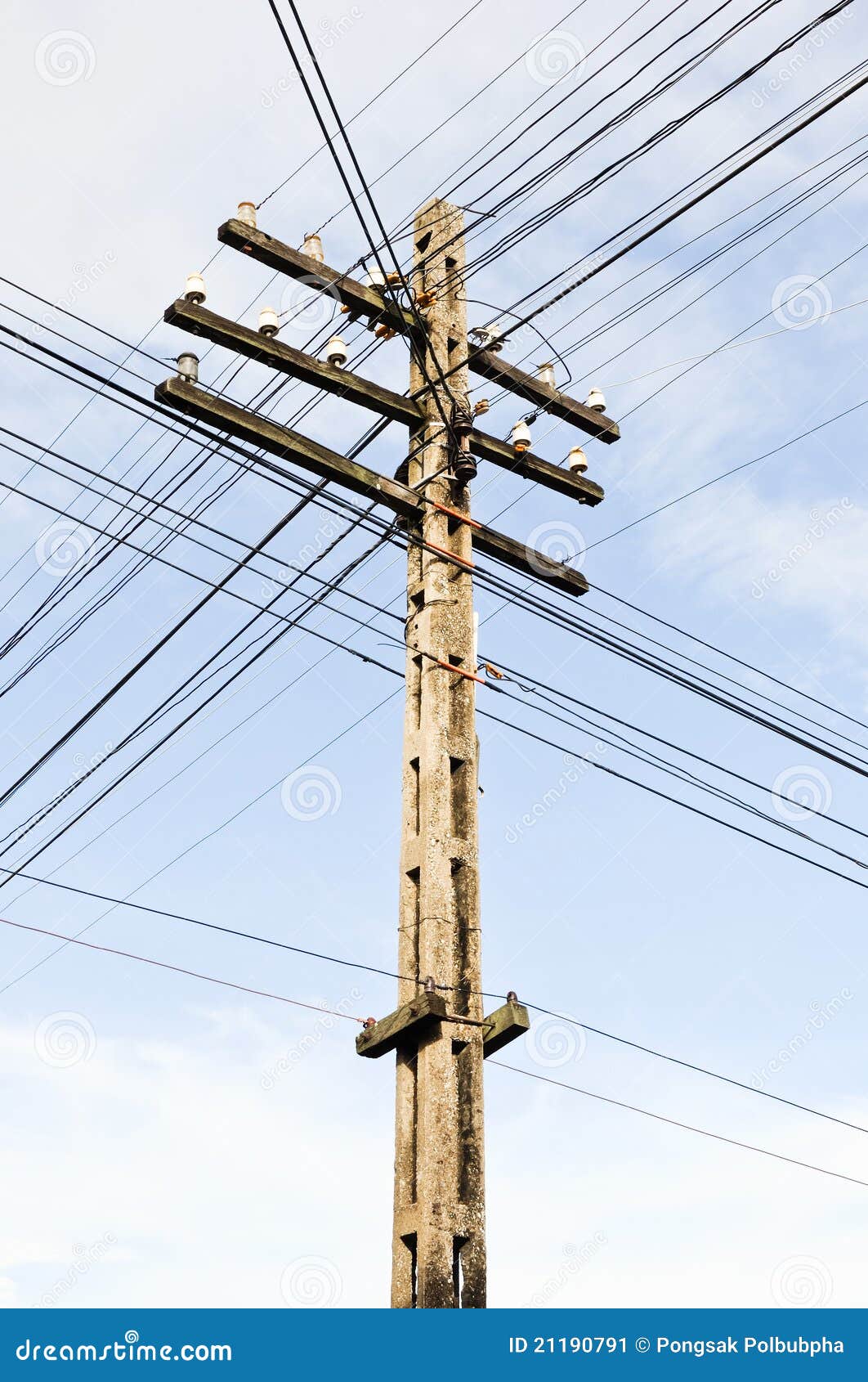 The Complex of Telegraph Pole Stock Image - Image of network, rural ...