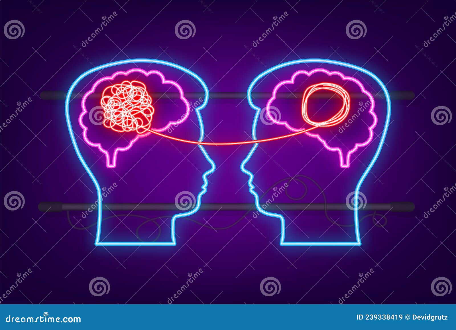 Complex Think Neon Icon , Great Design for Any Purposes. Vector ...