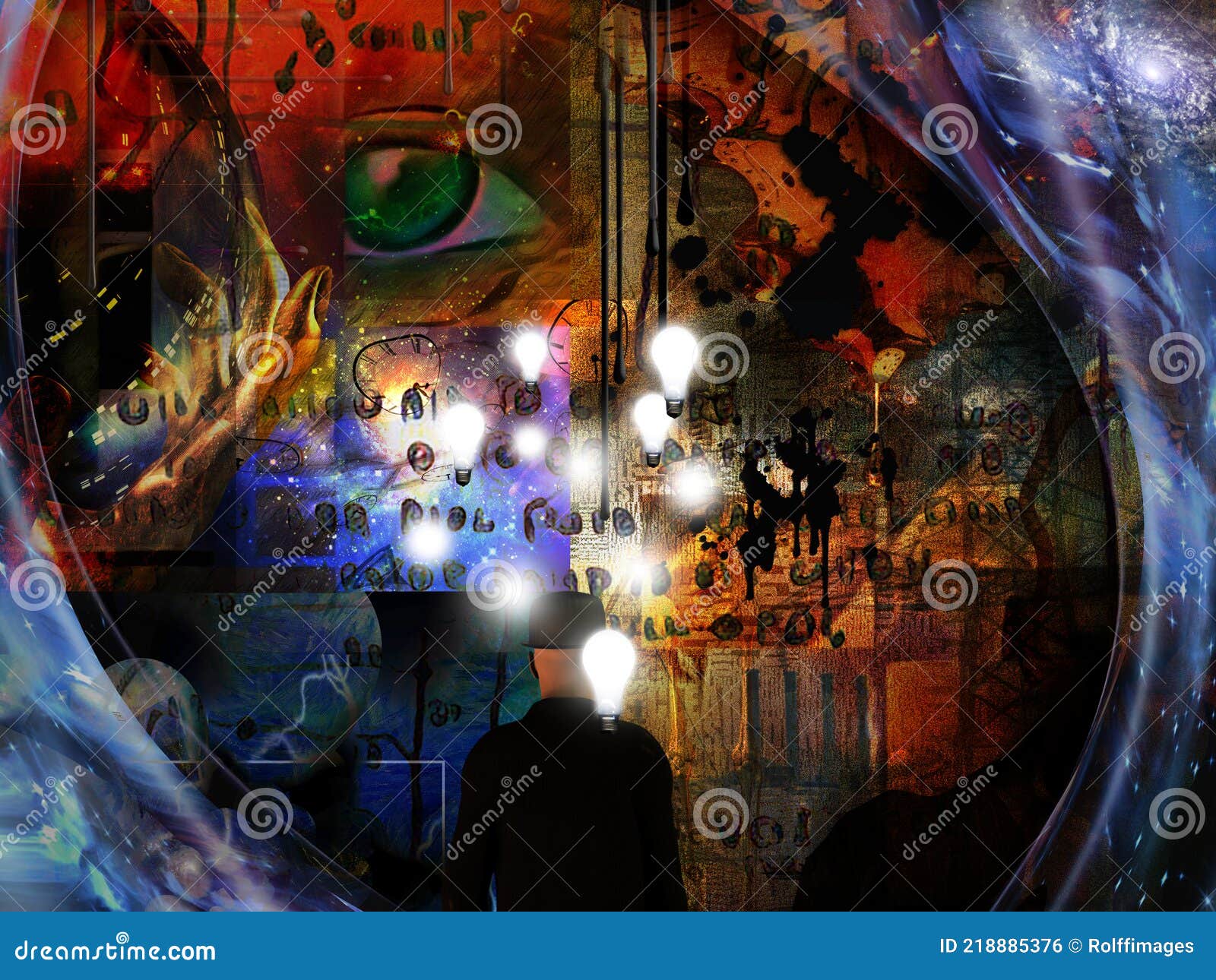 Complex Thoughts and Ideas stock illustration. Illustration of ...