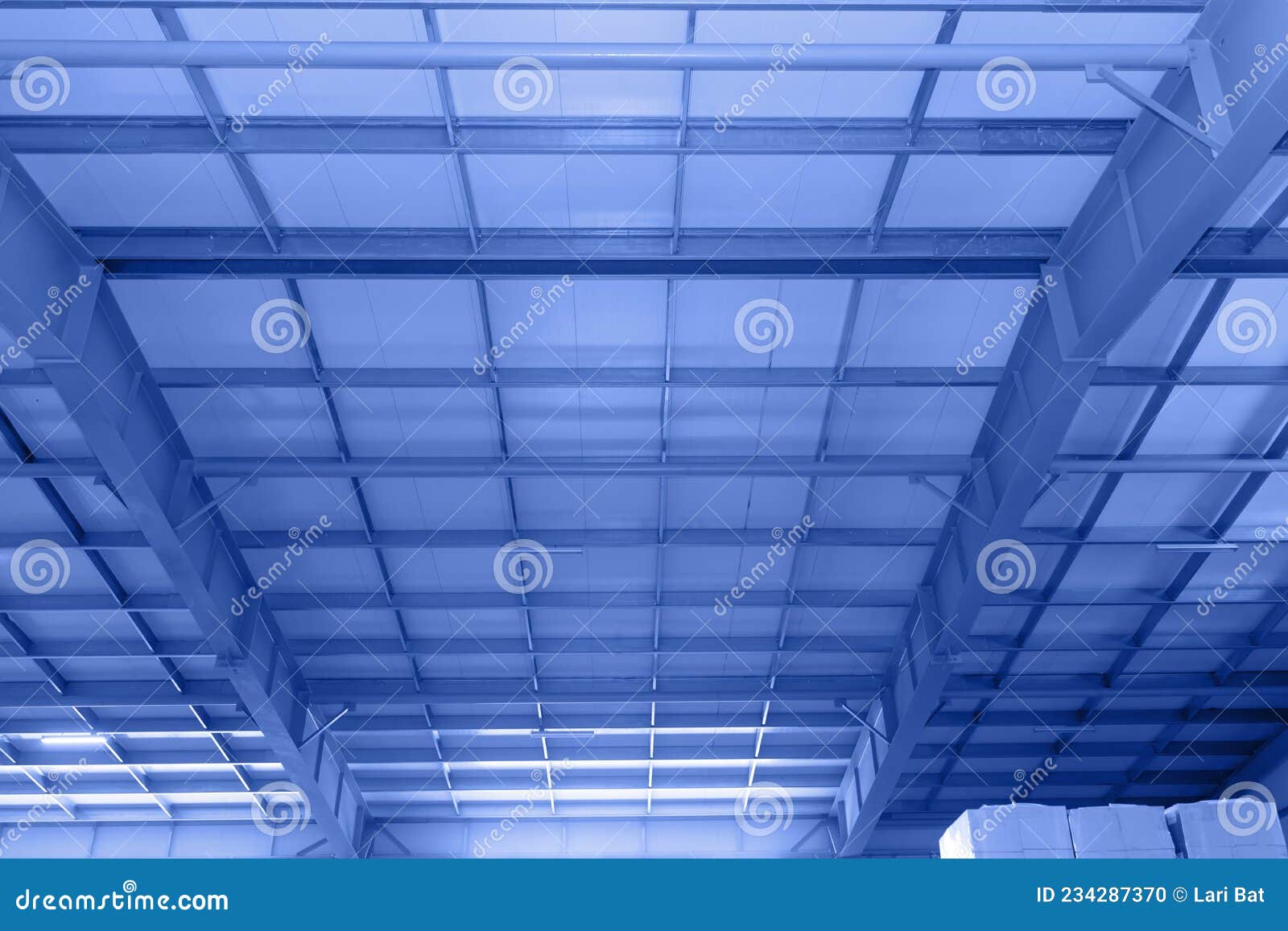 Complex Vaulted Ceiling With Crossbars Beams Ceilings Inside Factory ...