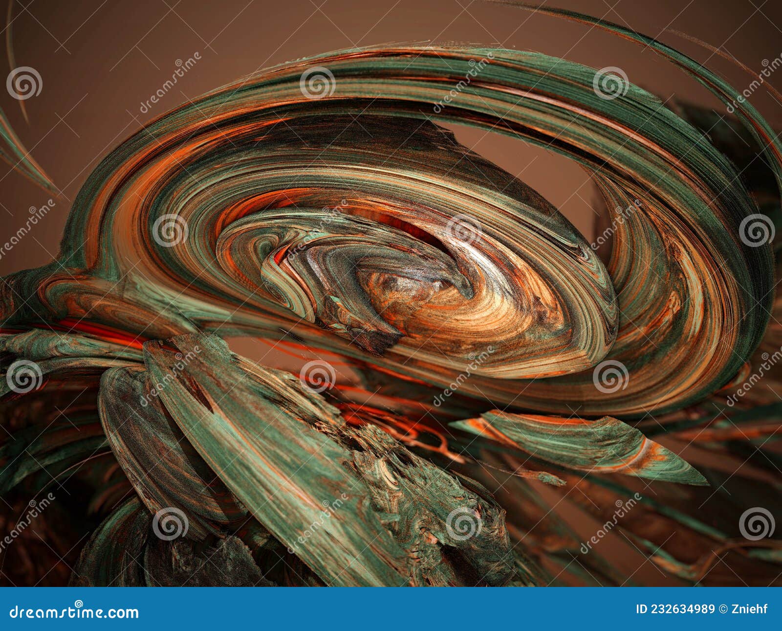 Complex Vortex of Thin Linear Fractals. 3d Fractal Graphic, Part of a Huge Fractal, Calculated ...