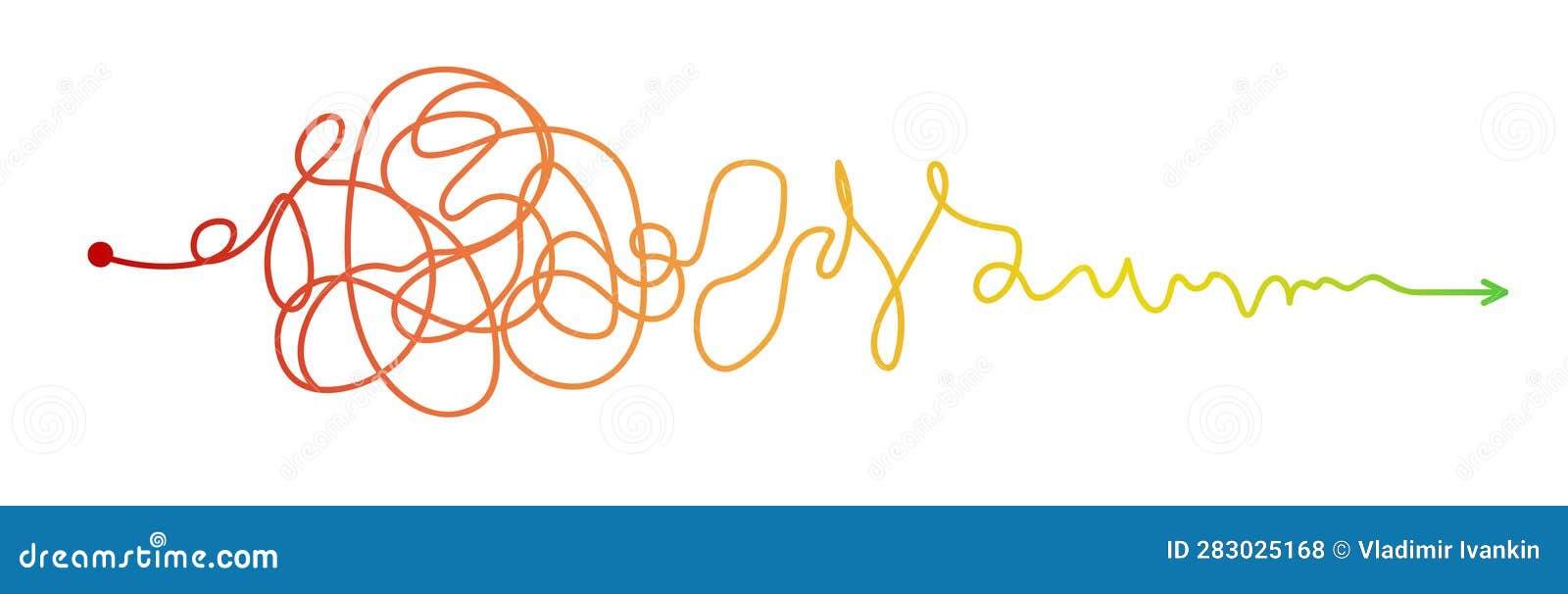 Complex Way from Start To Finish Concept Stock Vector - Illustration of ...