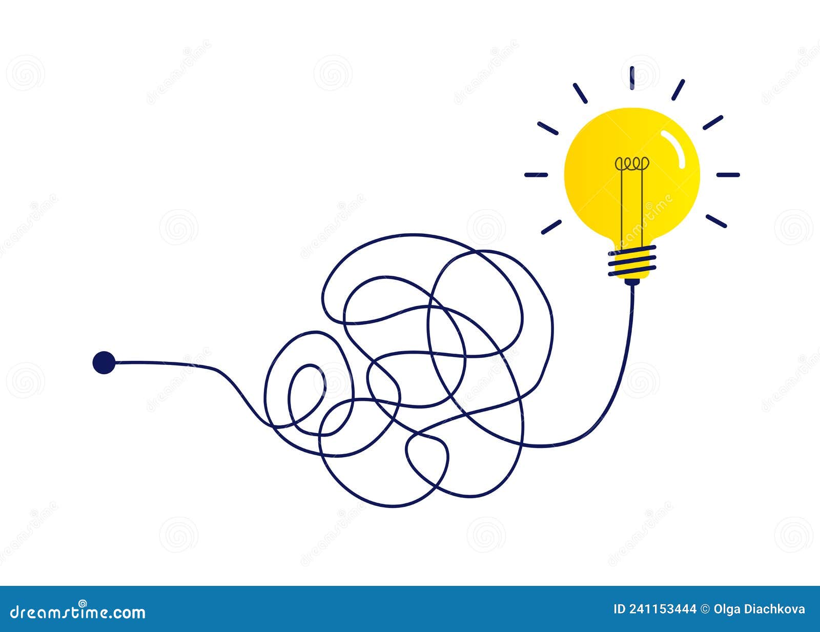 Complex Way from Start To Idea Stock Vector - Illustration of ...